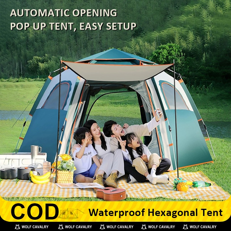 Tent For 5-6 People Automatic Camping Tent Double-layer Outdoor ...