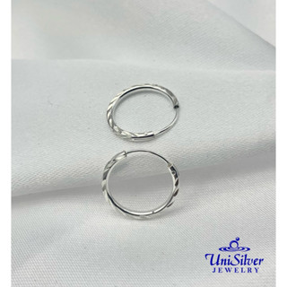 Unisilver 925 Sterling Silver 10X12.5mm Hoop Earrings (LE559-4001 ...
