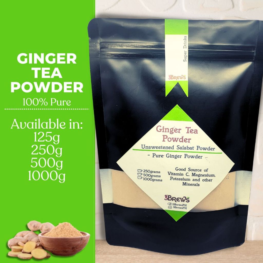 3Brews Pure Salabat Ginger Tea Powder: Organic, Unsweetened, and ...