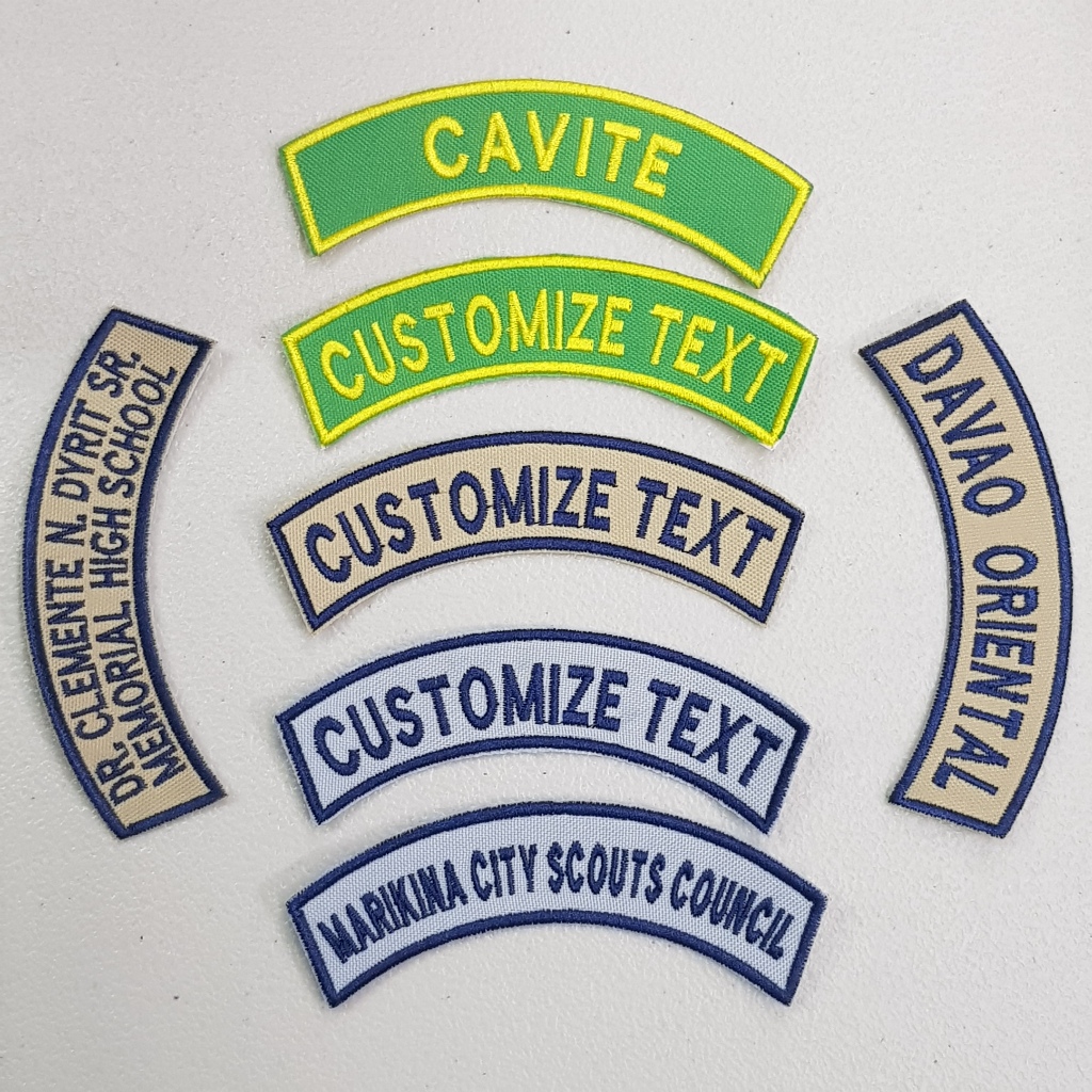 CURVE/STRIPES (CUSTOMIZE TEXT) PATCHES | Shopee Philippines