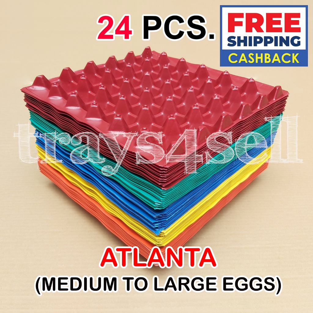 24 pcs ATLANTA Medium to Large Plastic Egg Tray | Shopee Philippines