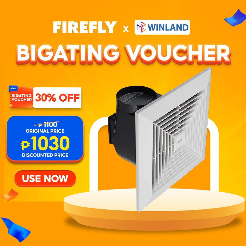 Firefly by Winland 8inch-12inch Ceiling Mounted Exhaust Fan Slim Radial ...