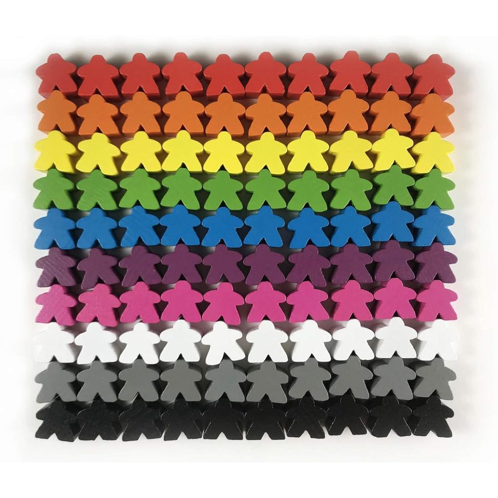 Premium Quality Wooden Meeples - Board Game Replacement Pieces - Sold ...