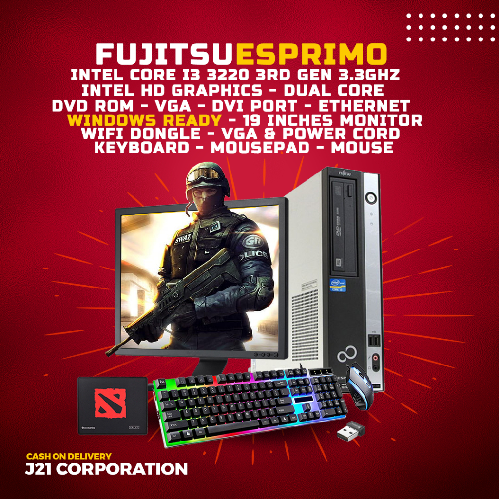 DESKTOP - INTEL CORE i3 3RD GEN - SYSTEM UNIT / COMPLETE SET 23" INCHES ...