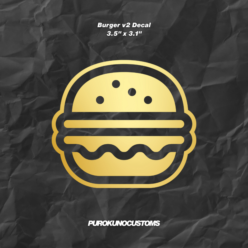 BURGER VERSION 2 Car & Motorcycle vinyl sticker decals / Machine-cut ...