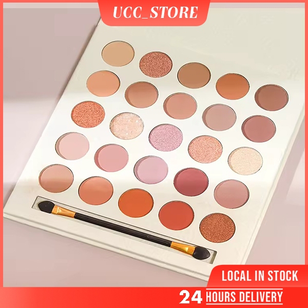 25 Colors Oil Elf Eyeshadow Palette Pearl Matte Fine Shimmer Vegetarian ...