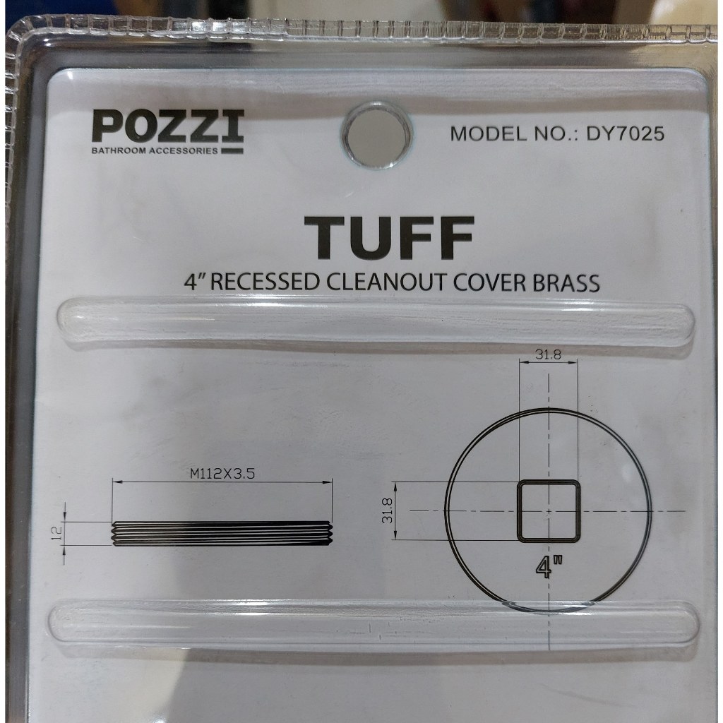 Pozzi Brass Clean Out Cover 4inches Choose Exposed (With Ulo) Or ...