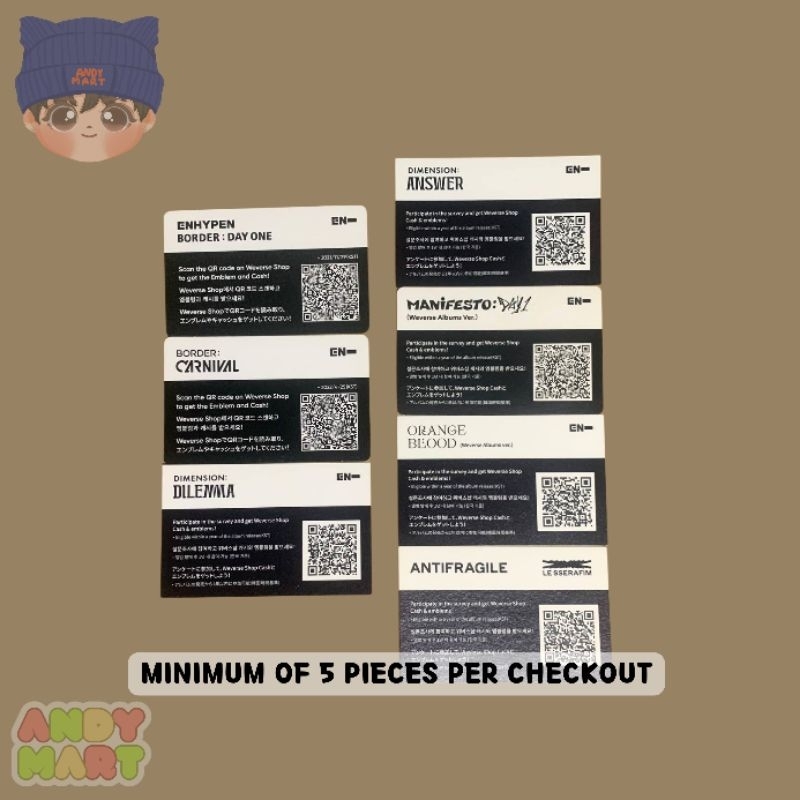 [SCANNED] ENHYPEN • LE SSERAFIM WEVERSE QR CODE | Shopee Philippines