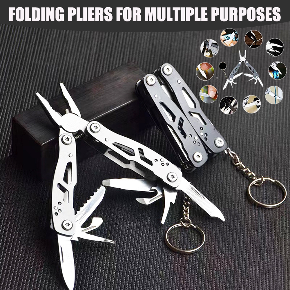 Men's Outdoor Portable Multi functional Pliers Mini Tool Pliers Multi functional Folding Pliers ...