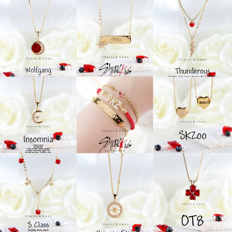 KPOP | SKZ Inspired Necklaces | NO Box Included | Chains & Gems ...