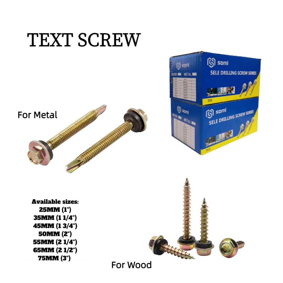 (Per 100 pcs)TEX SCREW for Metal/Wood 1'' ,11/2'' , 2'' , 21/2'' , 3 ...