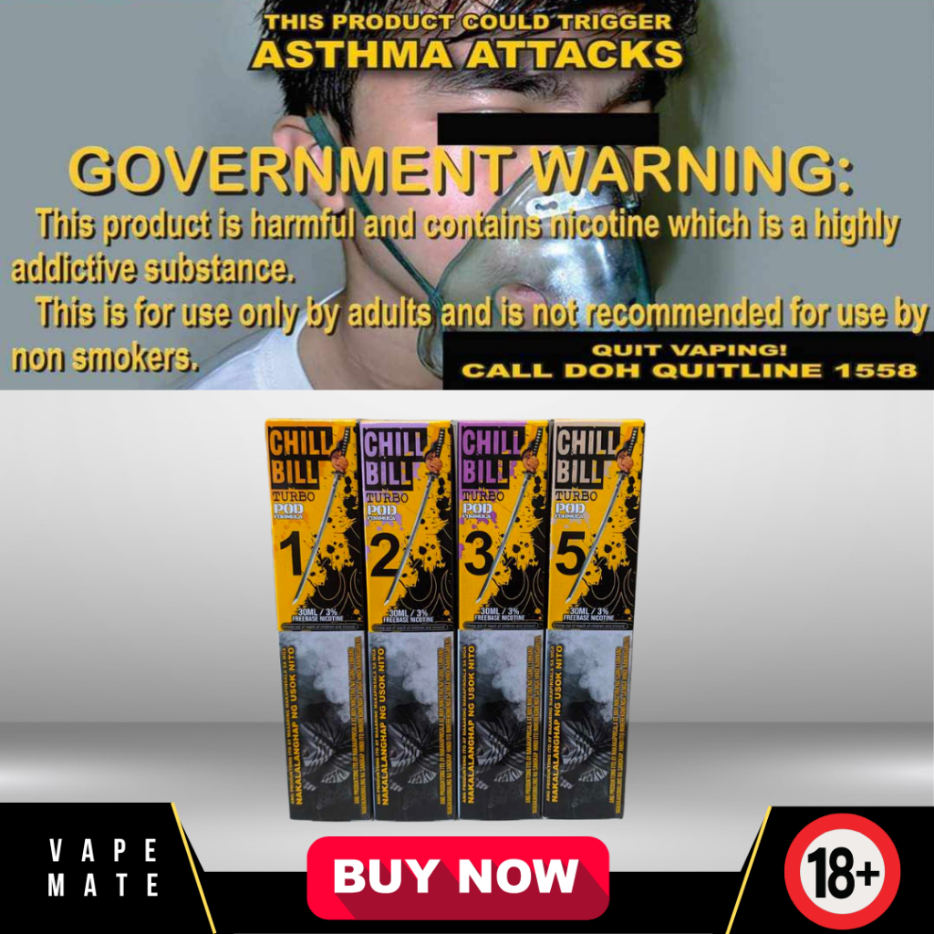 CHILL BILL TURBO POD FORMULA VAPE LIQUIDS SALT LEGIT POD FRIENDLY ...