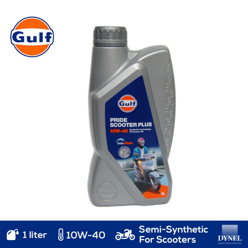 Gulf Scooter Plus 10W40 Semi-Synthetic Motor Oil 800ml / 1L | Shopee ...