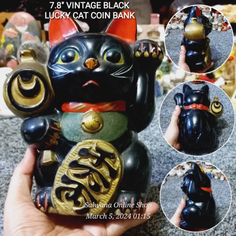 JAPAN LUCKY CAT MANEKI NEKO COIN BANK CERAMIC FIGURINE Shopee Philippines