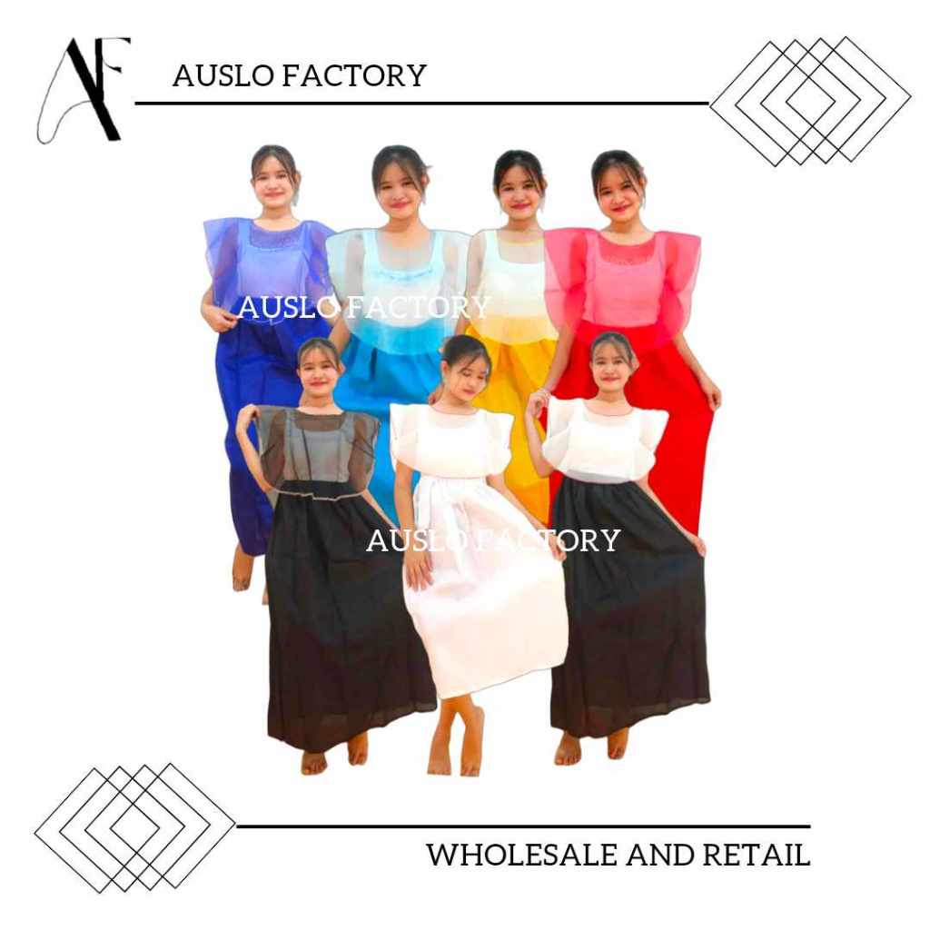 AF3 TRADITIONAL ATTIRE COSTUME BARO'T SAYA PLAIN FOR WOMEN | Shopee ...