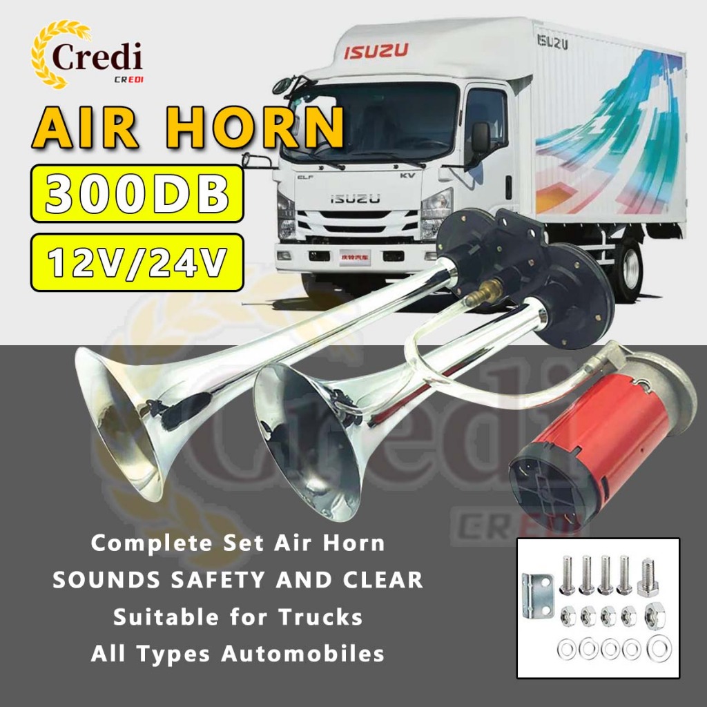 Credit 300DB 12V 24V Motorcycle Car Truck Yacht Universal Double Tube ...
