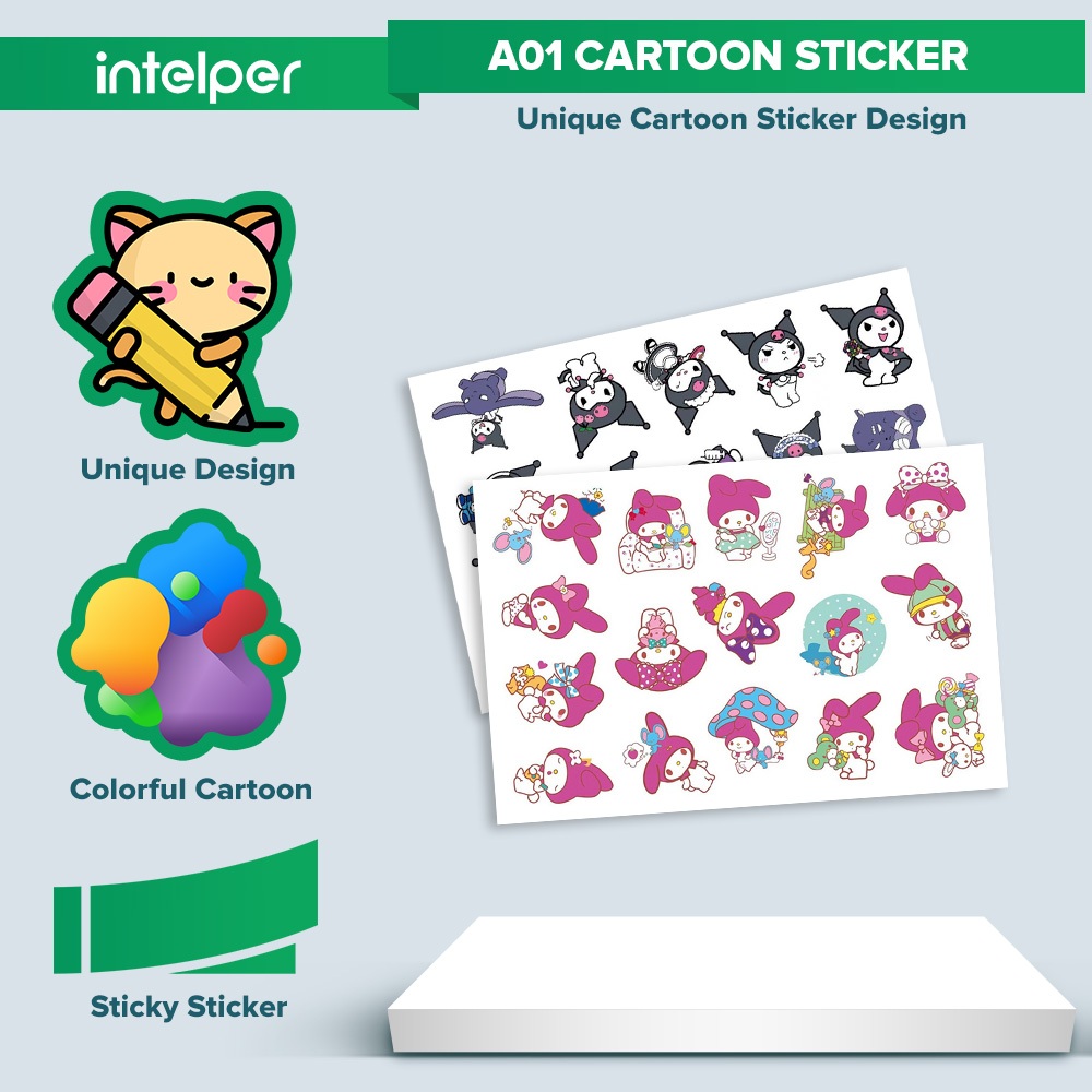Intelper A01 Decorative Assorted Cartoon Sticker for Power Bank Laptop ...