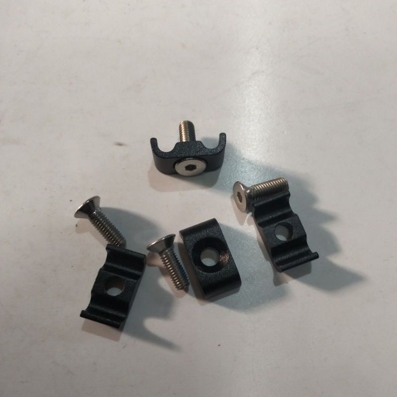 Bicycle 2 line frame cable clamp brake cable clamp alloy(sold 4pcs with ...