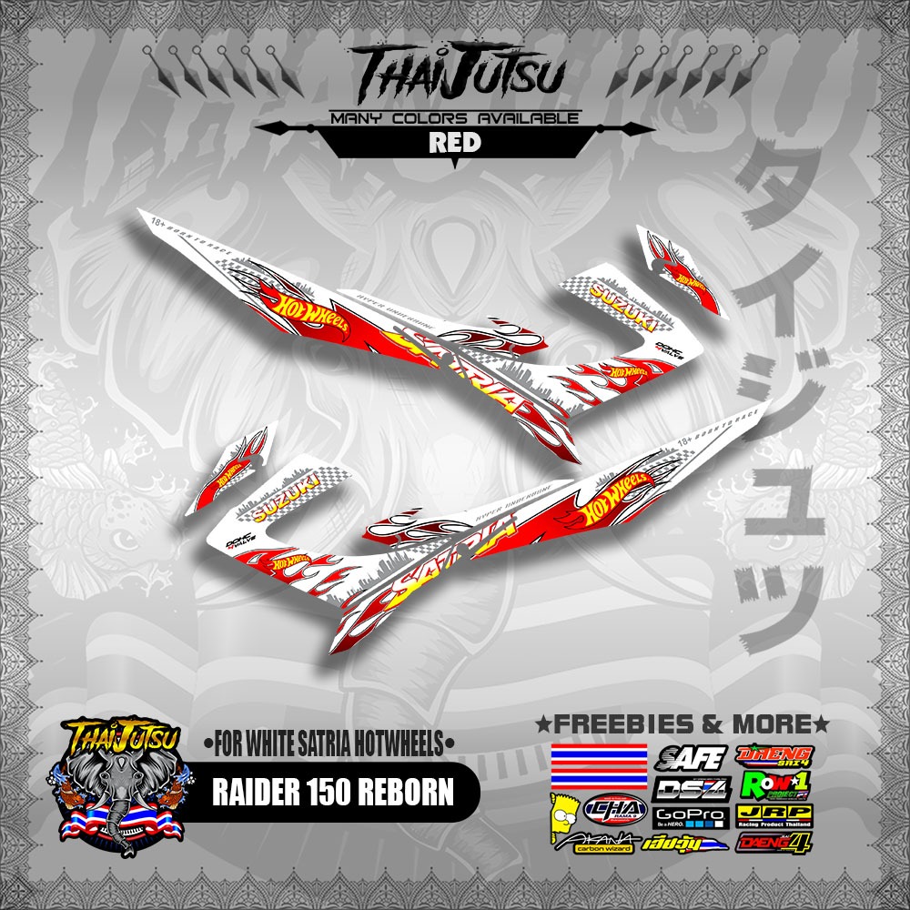 RAIDER 150 REBORN CARB DECALS ( FOR WHITE SATRIA HOTWHEELS ...