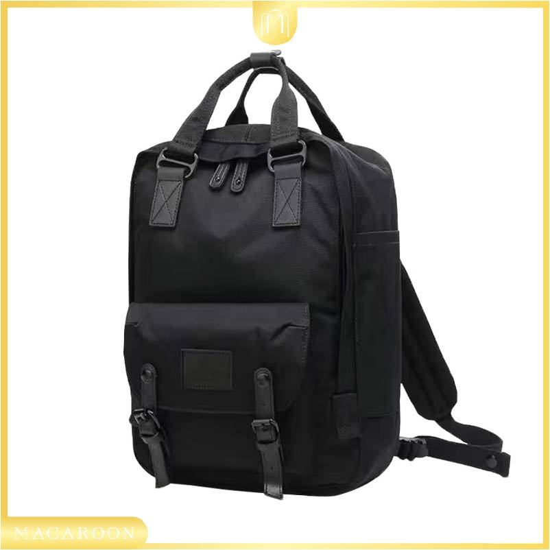 Doughnut Macaroon Backpack Large capacity Black Travel Backpack Men and ...