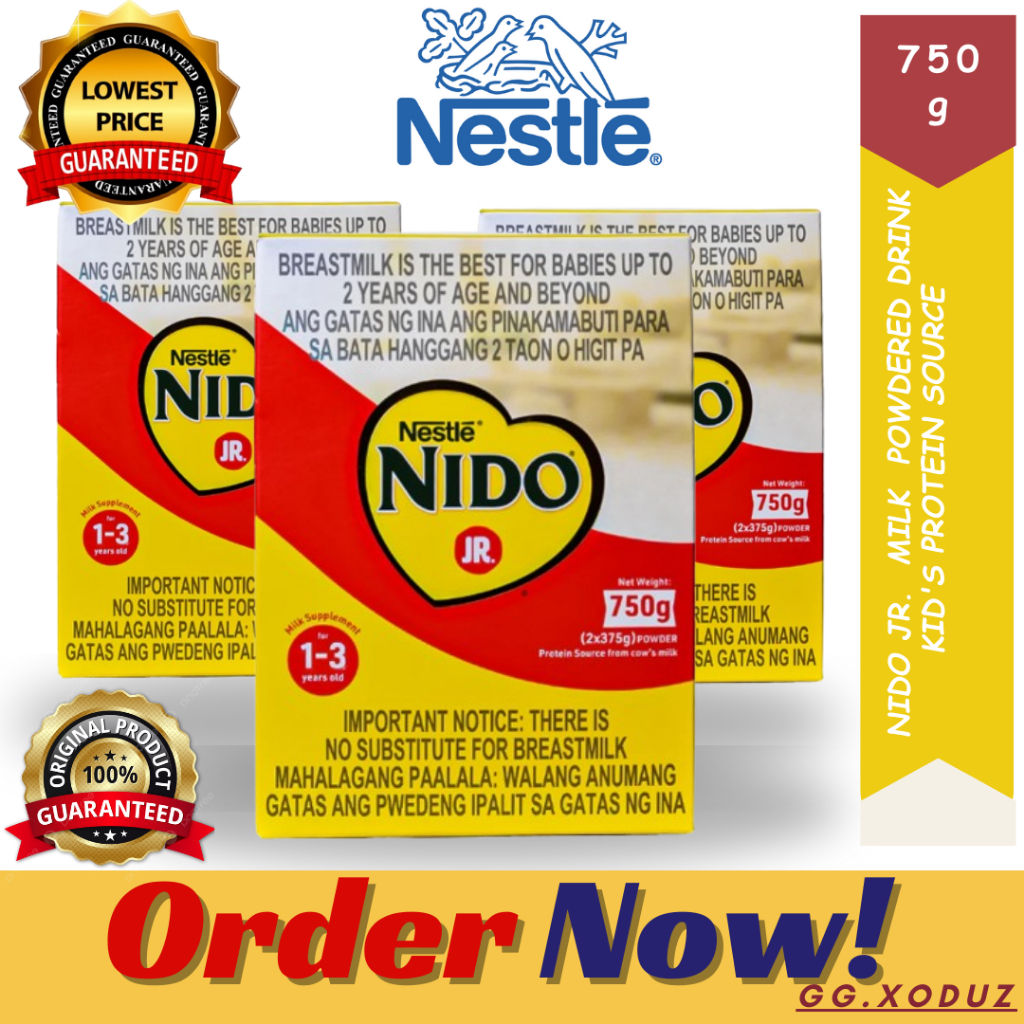 [Nestle] NIDO JR. (750g) Milk for [1-3 years OLD] Powdered Drink Kid's ...