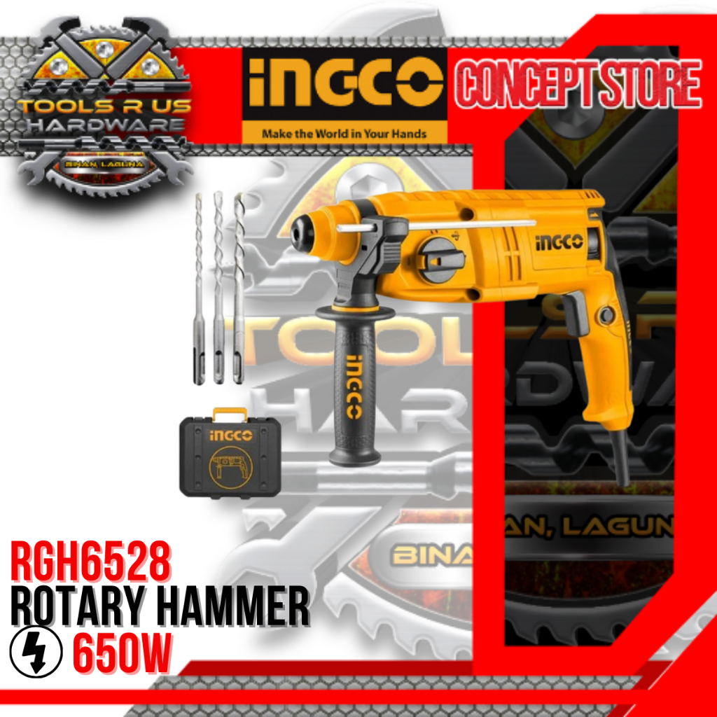 INGCO ROTARY HAMMER 650W RGH6528 | POWER TOOLS | INDUSTRIAL | BINAN ...