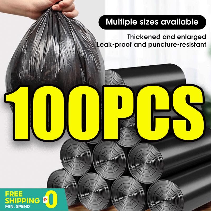 【Free Shipping】 100pcs Trash Bag 5 Size Trash Bag Makapal Garbage Bag ...
