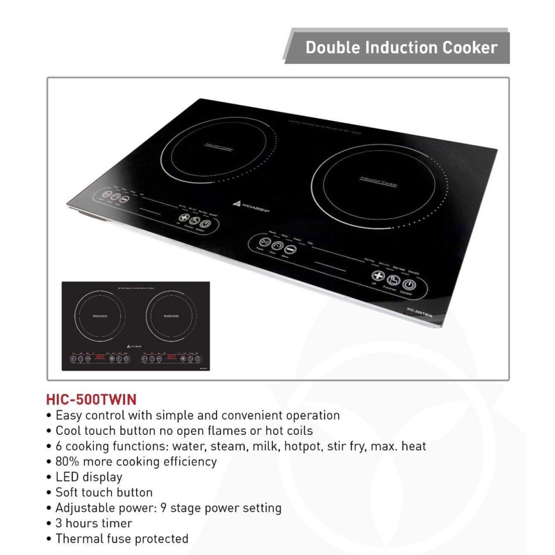 Hanabishi Double Induction Cooker HIC-500TWIN | Shopee Philippines