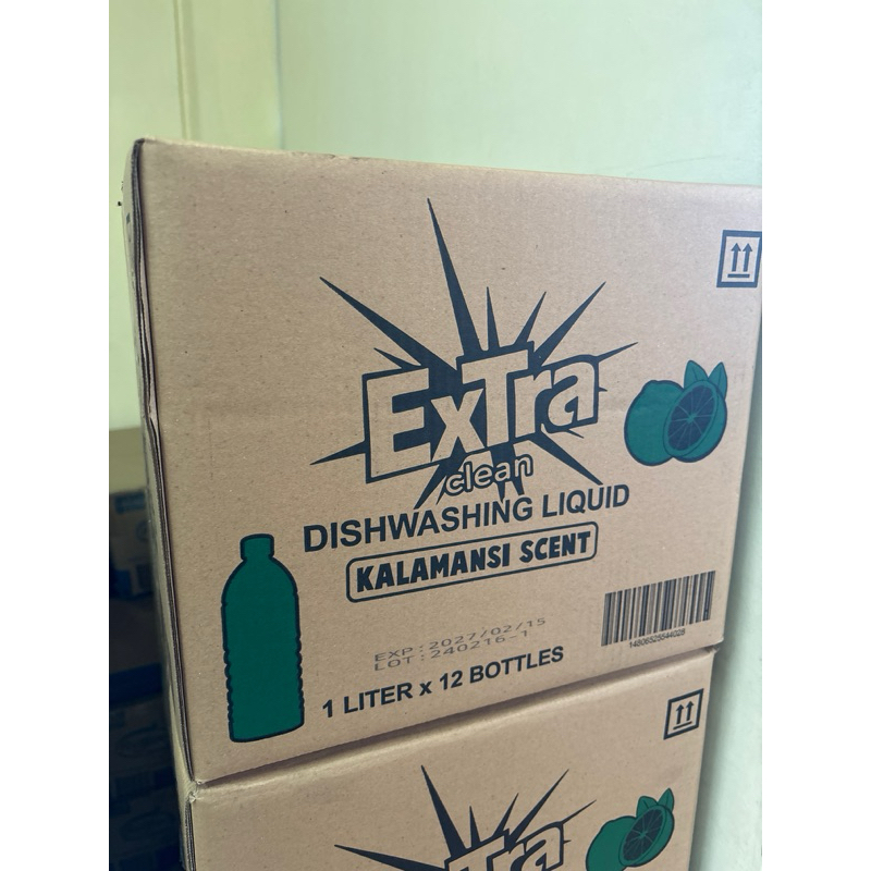 Box of 12 (One Dozen) Extra Clean Dishwashing liquid 1L | Shopee ...