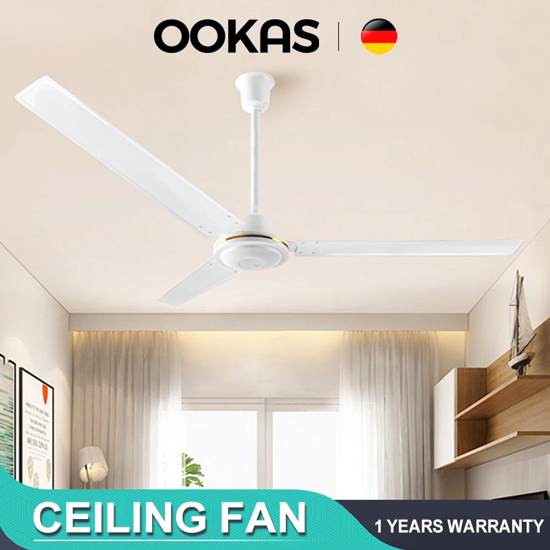 OOKAS Strong Wind Ceiling Fan Big Size Household Three Leaf Electric ...