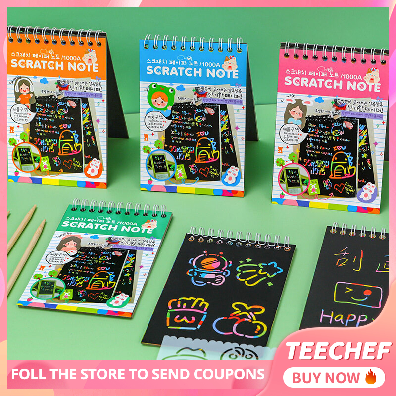 Rainbow Scratch Paper Note Scratch Art Activity Book Scratch Magic ...