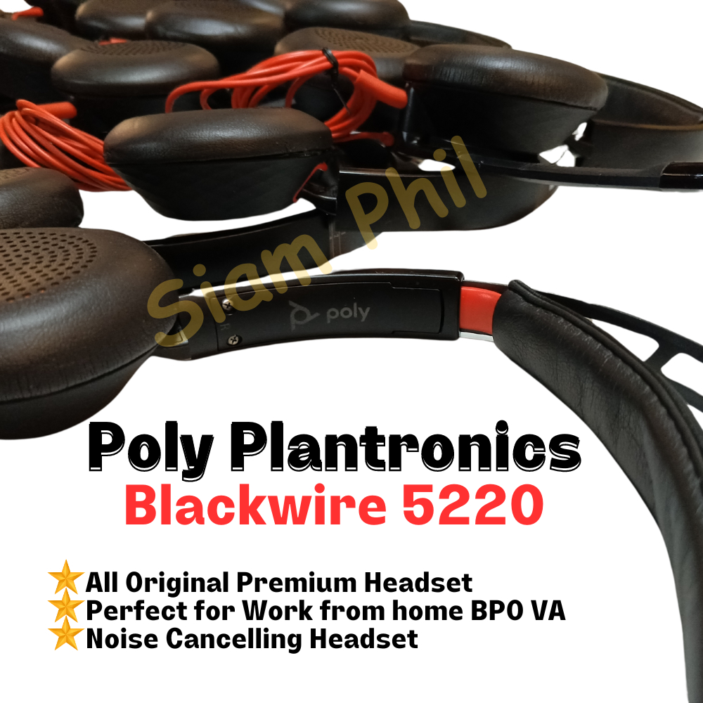 Plantronics Blackwire C5220 Poly headset wired USB Set USED good ...