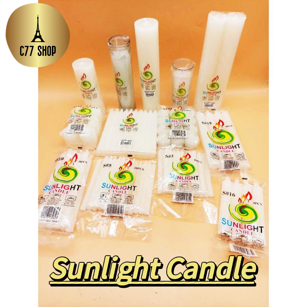 Sunlight Candle specialty lightning white candle | Shopee Philippines
