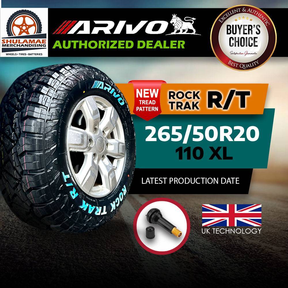 ARIVO 265/50 R20 4PR 111Q XL - ROCK TRAK R/T with free stainless tire valves | Shopee Philippines