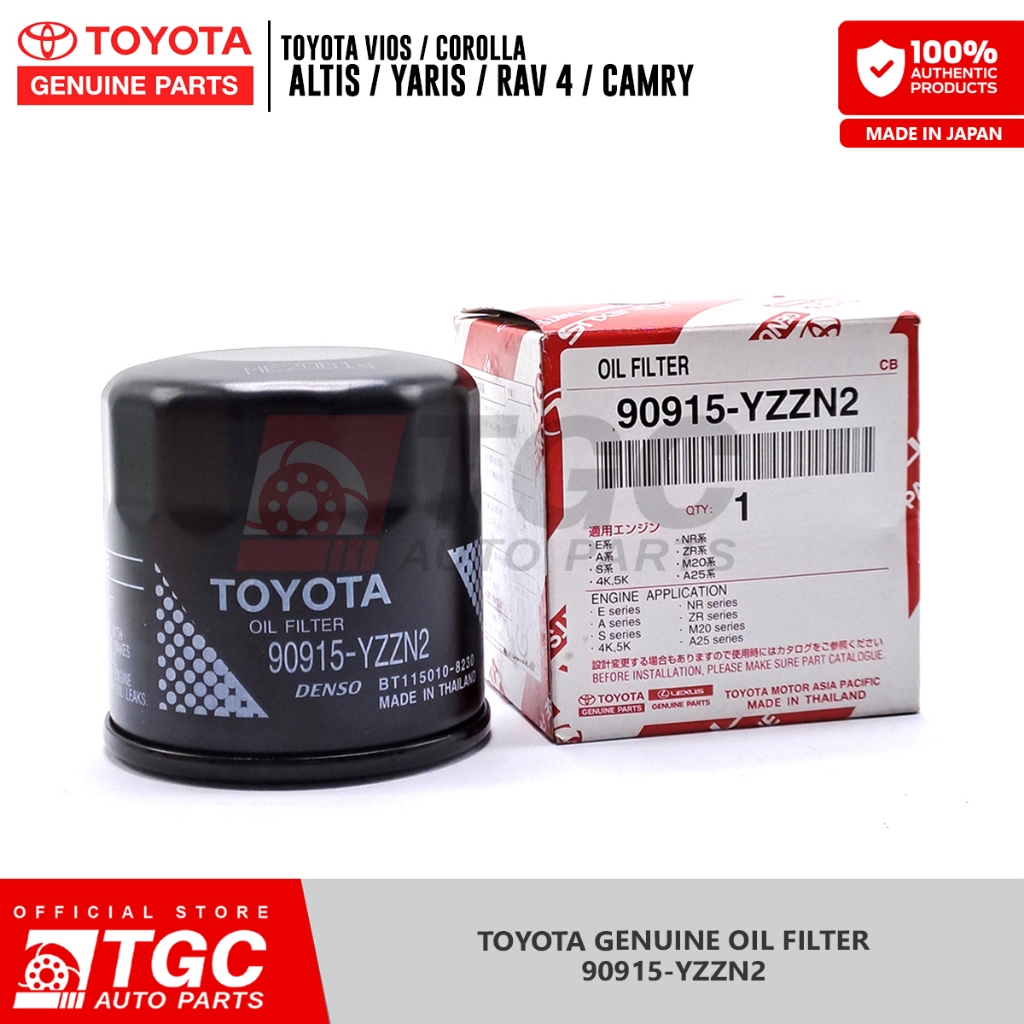 Toyota Genuine Oil Filter 90915-YZZN2 RAV4-ALTIS-COROLLA 2E 16V VIOS ...