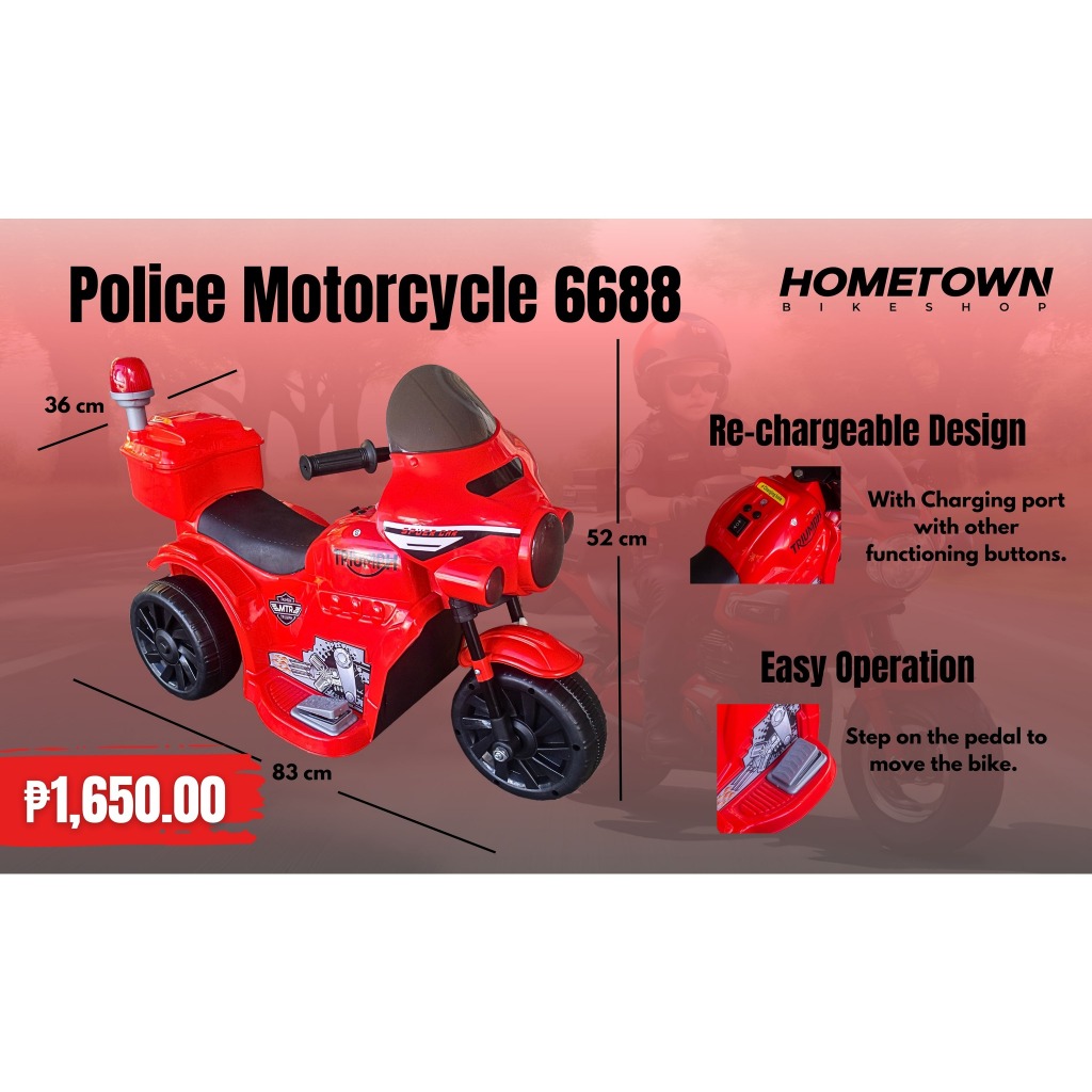 Police Motorcycle 6688 For Kids | Shopee Philippines