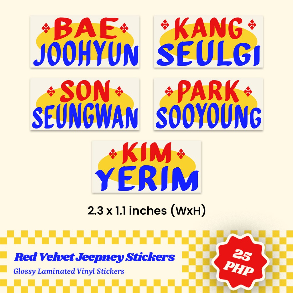 RED VELVET Jeepney Stickers | Shopee Philippines