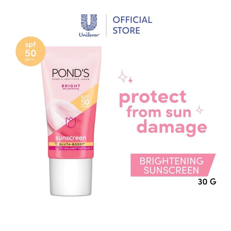 PONDS White Beauty Skin Perfecting Facial Sunscreen Spf50 Gluta-Boost ...