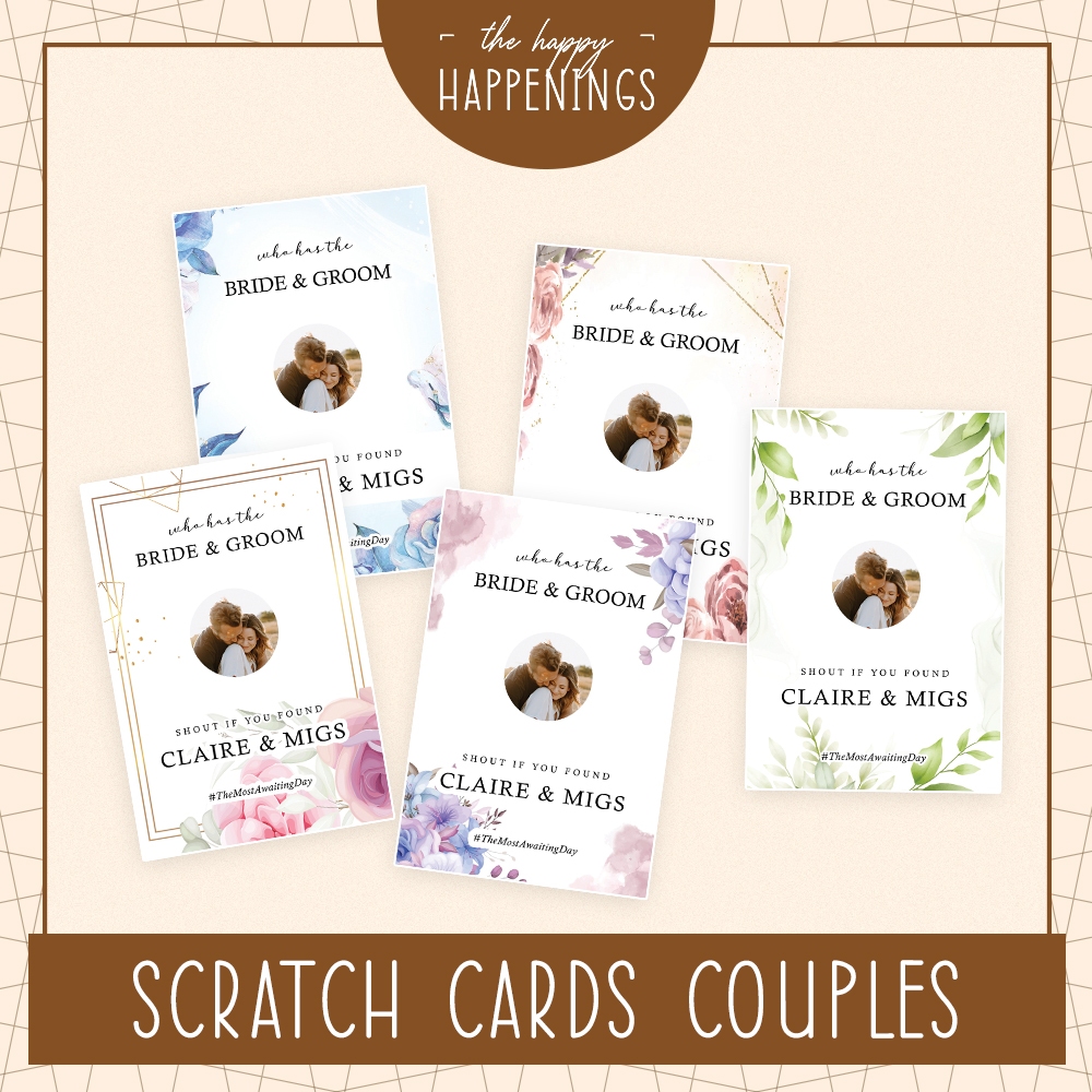 Who has the Bride and Groom, Couple | Wedding Game Event Party Scratch ...