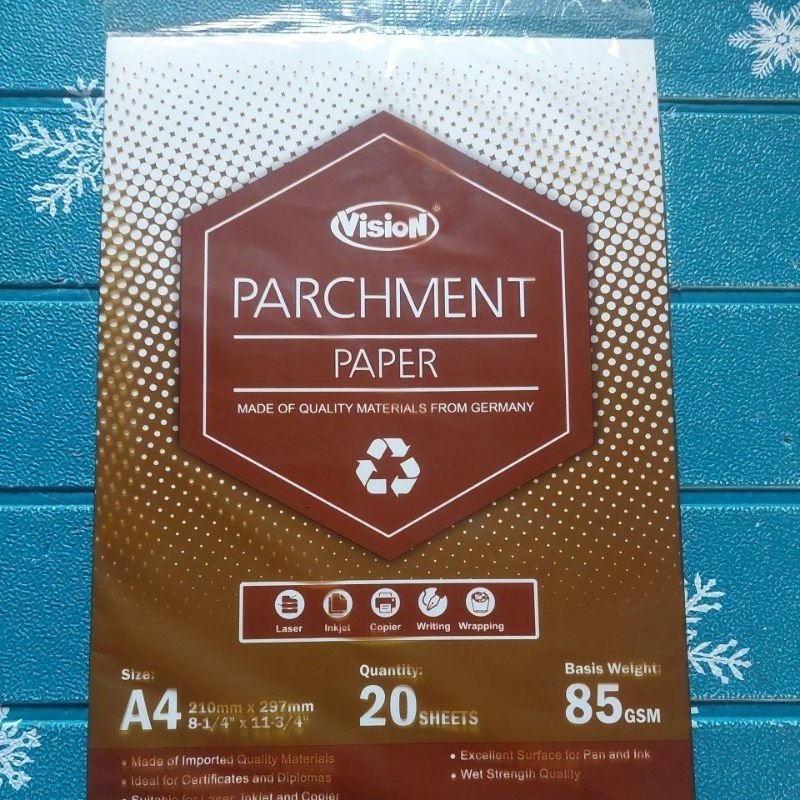 vision parchment paper A4 size 250 sheets | Shopee Philippines