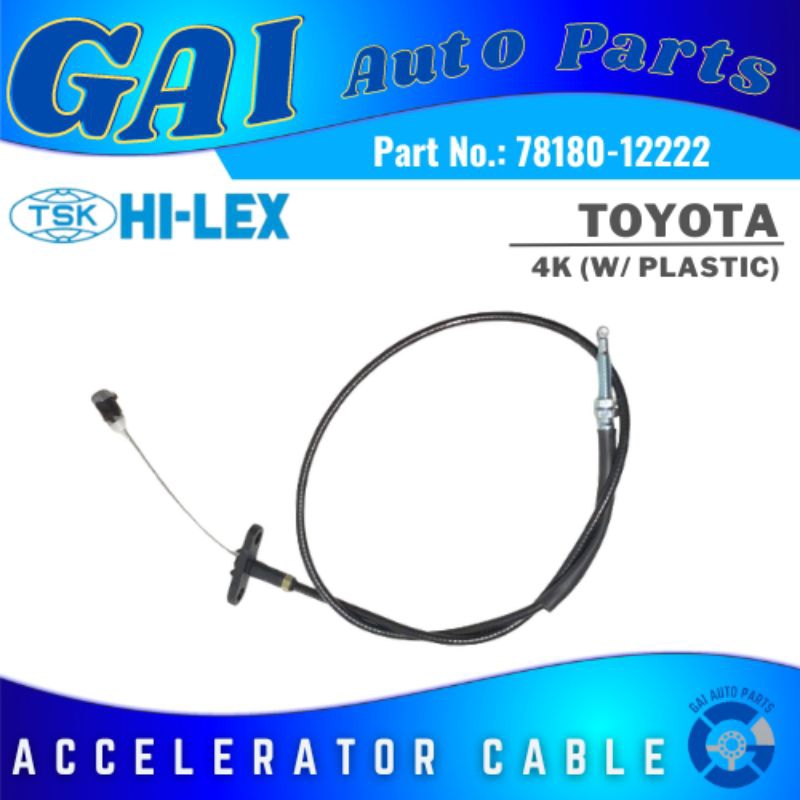 Accelerator Cable w/ Plastic for Toyota 4K (78180-12222) TSK Control ...