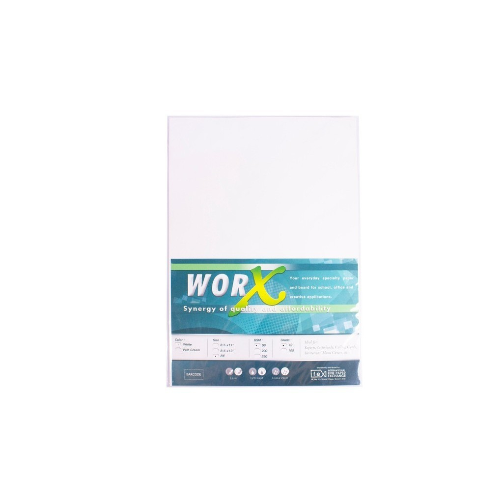 Worx Board White Short/Long 90gsm 100x | Shopee Philippines