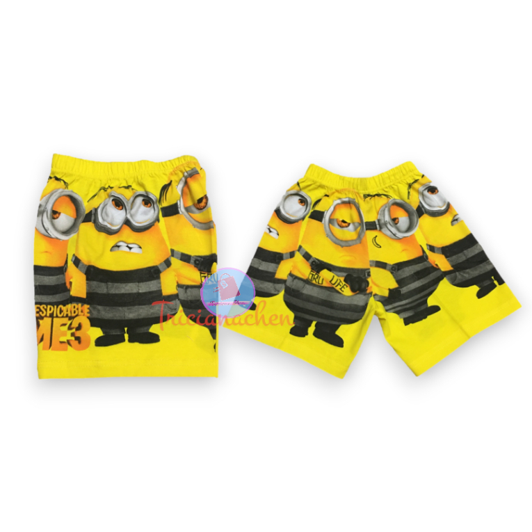 Minions Despicable ME Shorts Character Printed Cotton Garterize Short ...