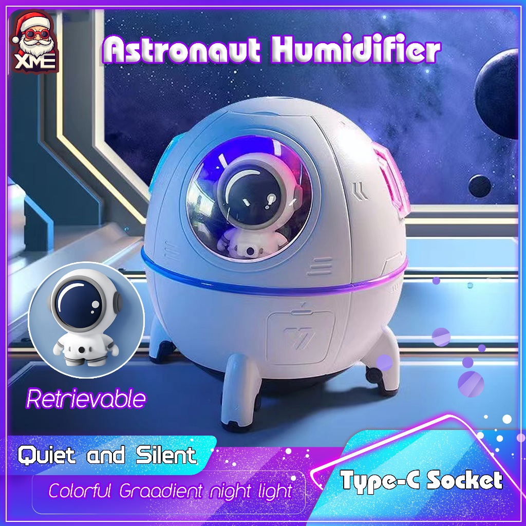 Mini Ultrasonic Humidifier Astronaut Space Capsule Atomizing 7 Colors ...