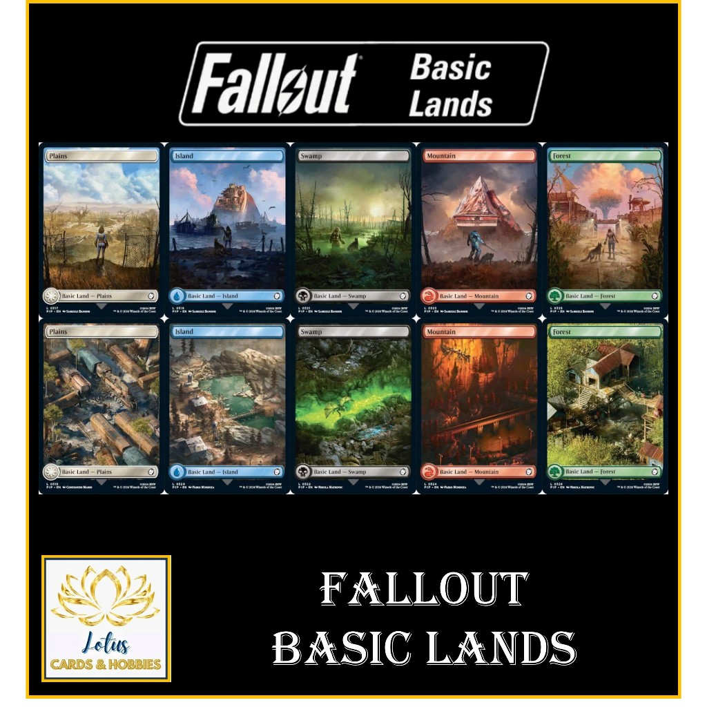 Magic the Gathering | Fallout Full Art Basic Lands | Shopee Philippines