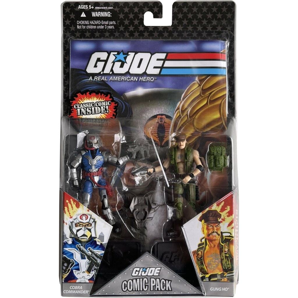 G.I. Joe 2 Pack Cobra Commander and Gung Ho Comic Pack Brand New Sealed ...
