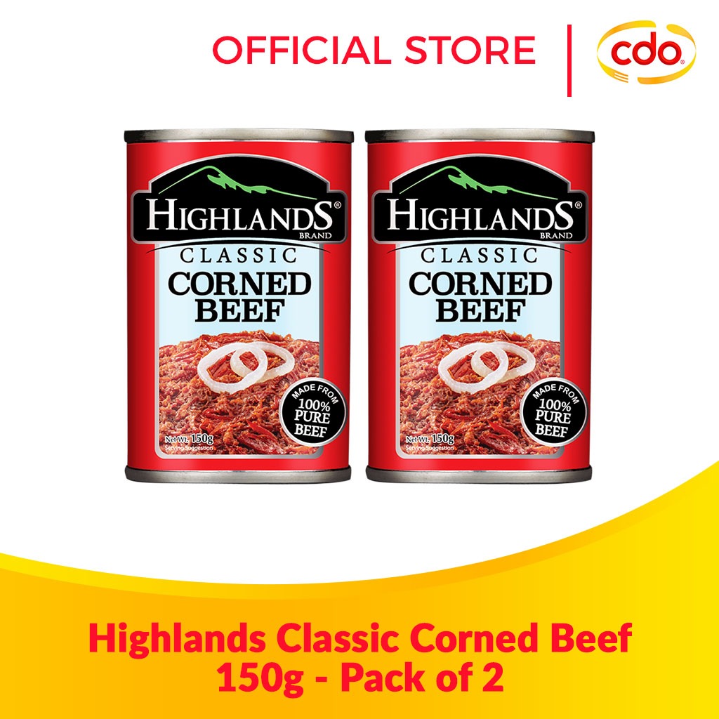 HIGHLANDS Classic Corned Beef 150g - Pack of 2 | Shopee Philippines