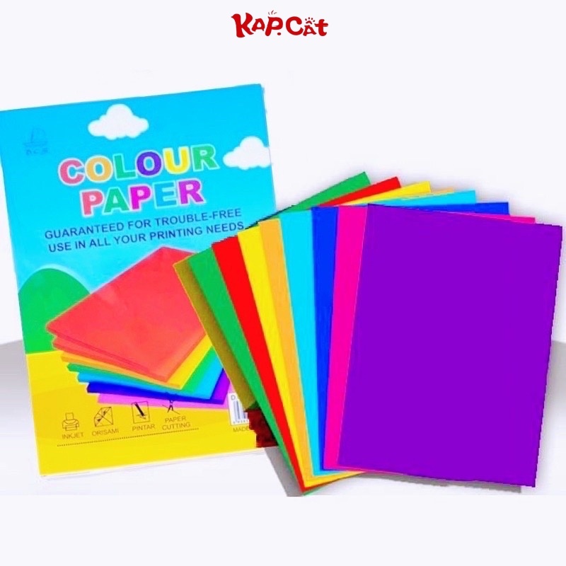 KAP.CAT A4 COLORED PAPER 100sheets (210X297mm) | Shopee Philippines