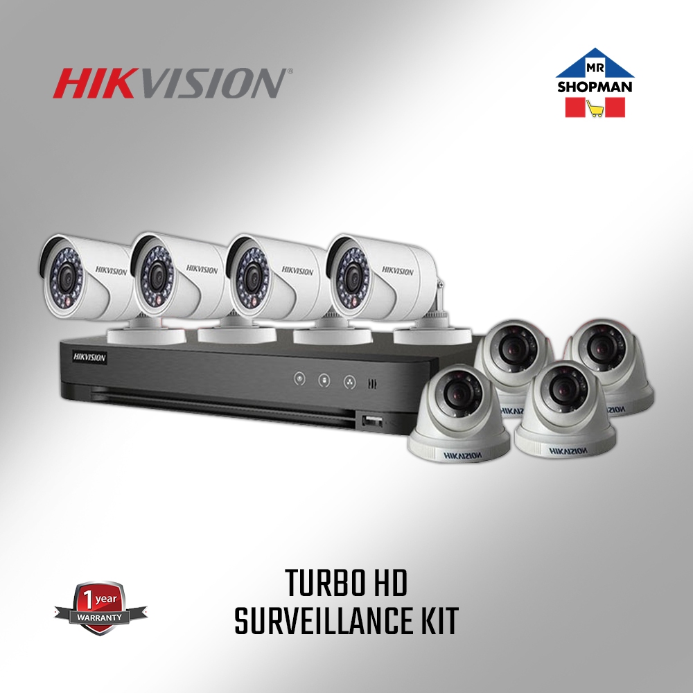 HIKVision 8 Channel 2MP Eco Turbo HD Surveillance Kit TVI-8CH4D4B-2MP-ECO CCTV 8Ch | Shopee ...