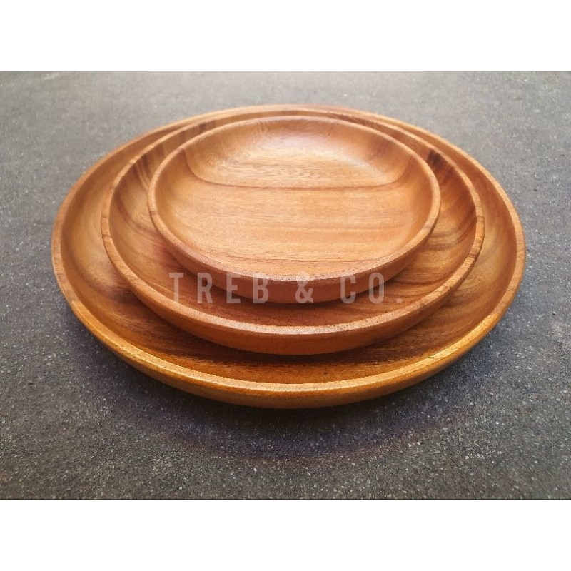 Wooden Round Plate (Size 6", 8" and 10") | Shopee Philippines